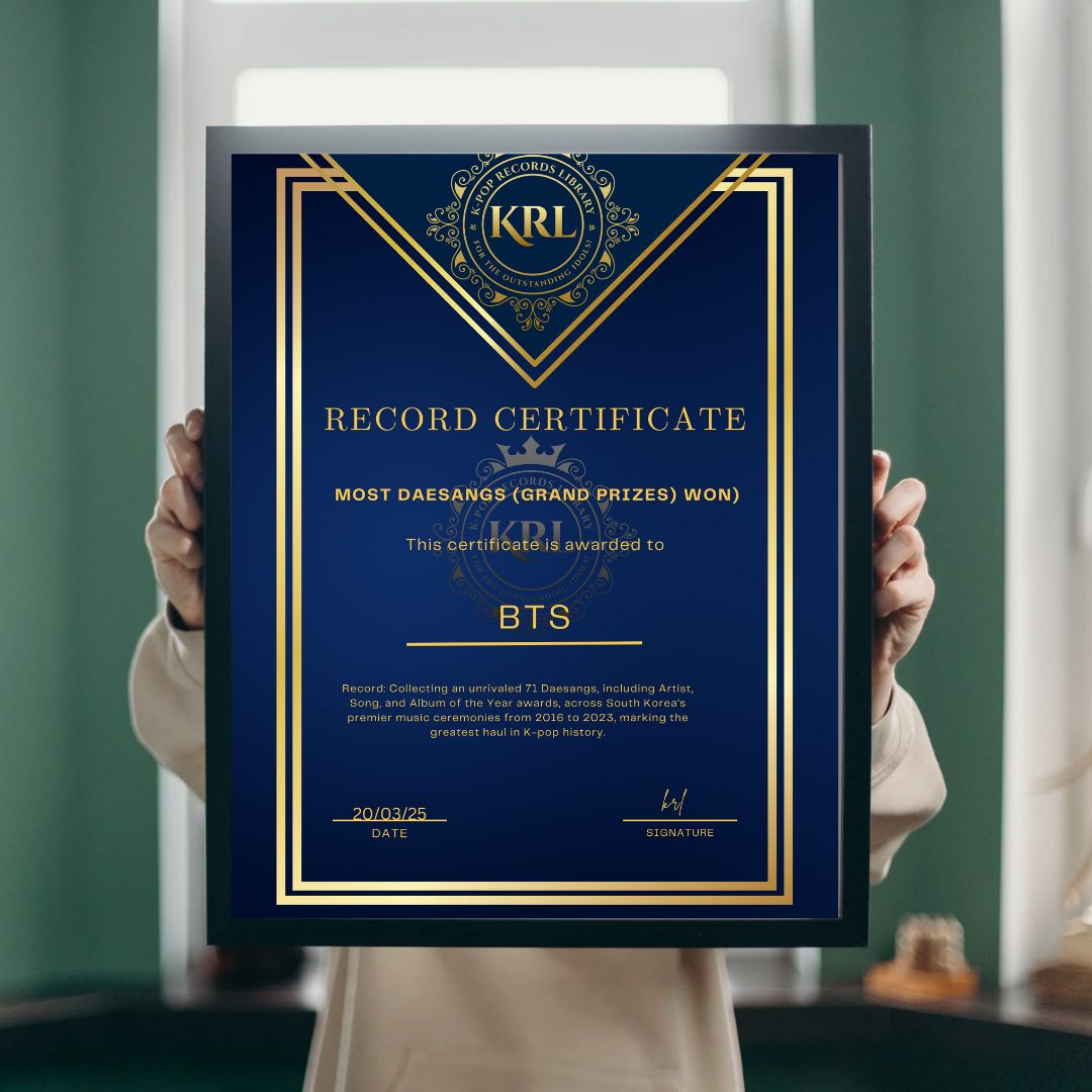 Most Daesangs (Grand Prizes) Won (Award By BTS) - KPOP RECORDS LIBRARY