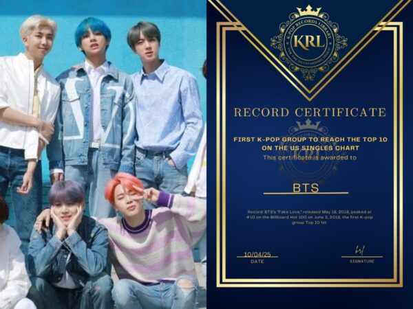 First K-pop Group To Reach The Top 10 On The US Singles Chart (Record ...