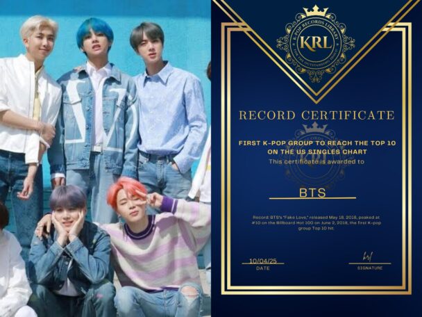 First K-pop Group To Reach The Top 10 On The US Singles Chart (Record ...